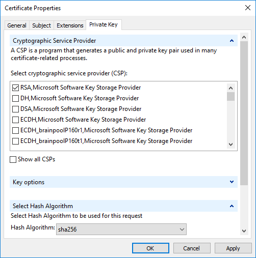 Create CSR and Key with Microsoft Management Console (MMC)