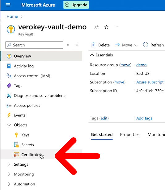 Setup Microsoft Azure Key Vault With Verokeydigicert Code Signing