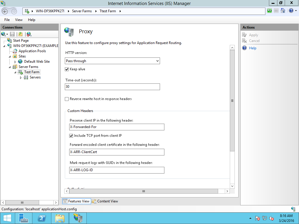 Setup Reverse Proxy on Windows Server