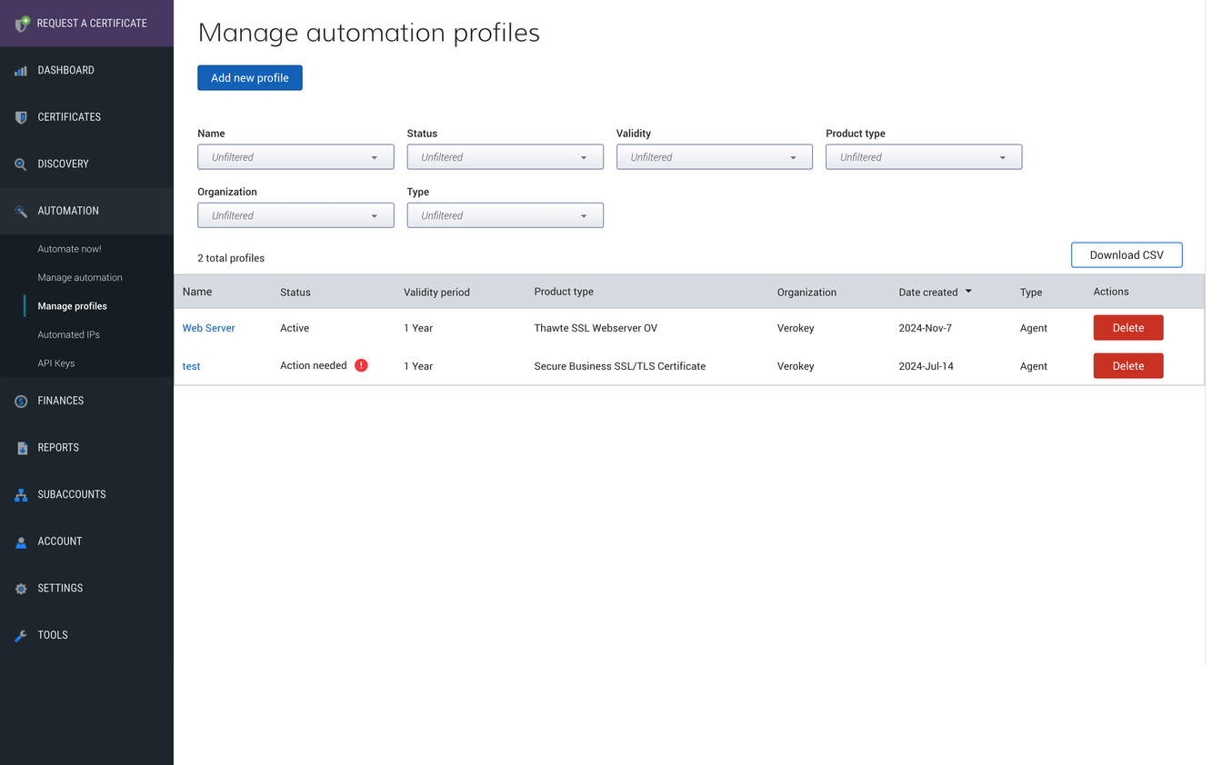 SSL/TLS Certificate Automation & Management