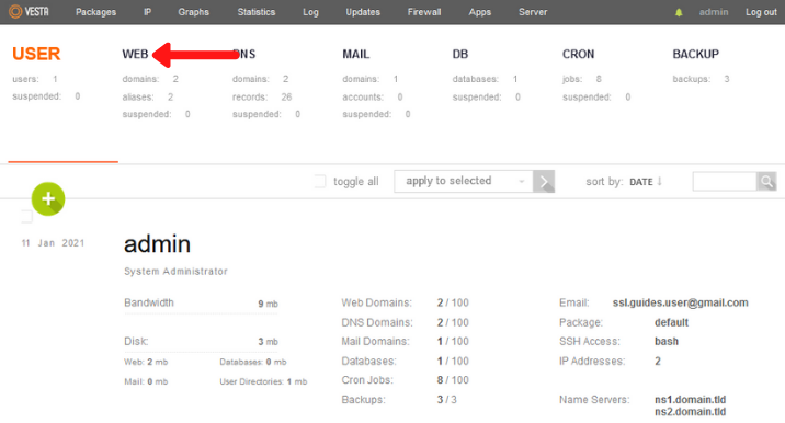 VestaCP SSL Configuration and Installation Guide
