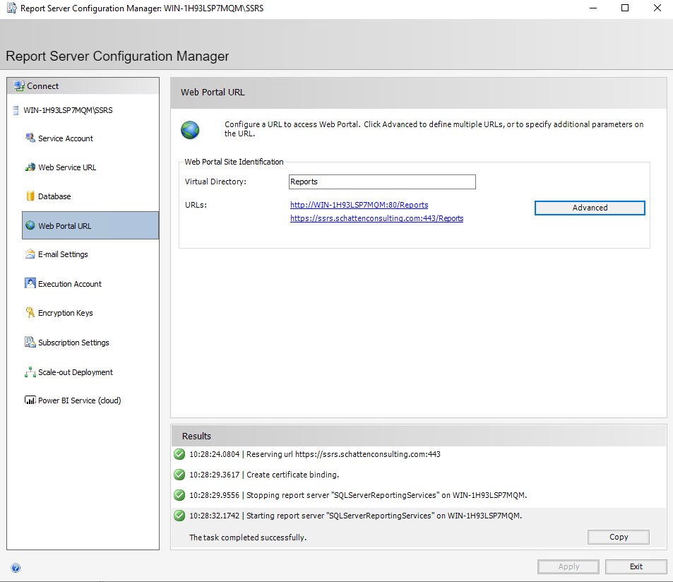 Secure Microsoft’s SQL Server Reporting Services with SSL/TLS