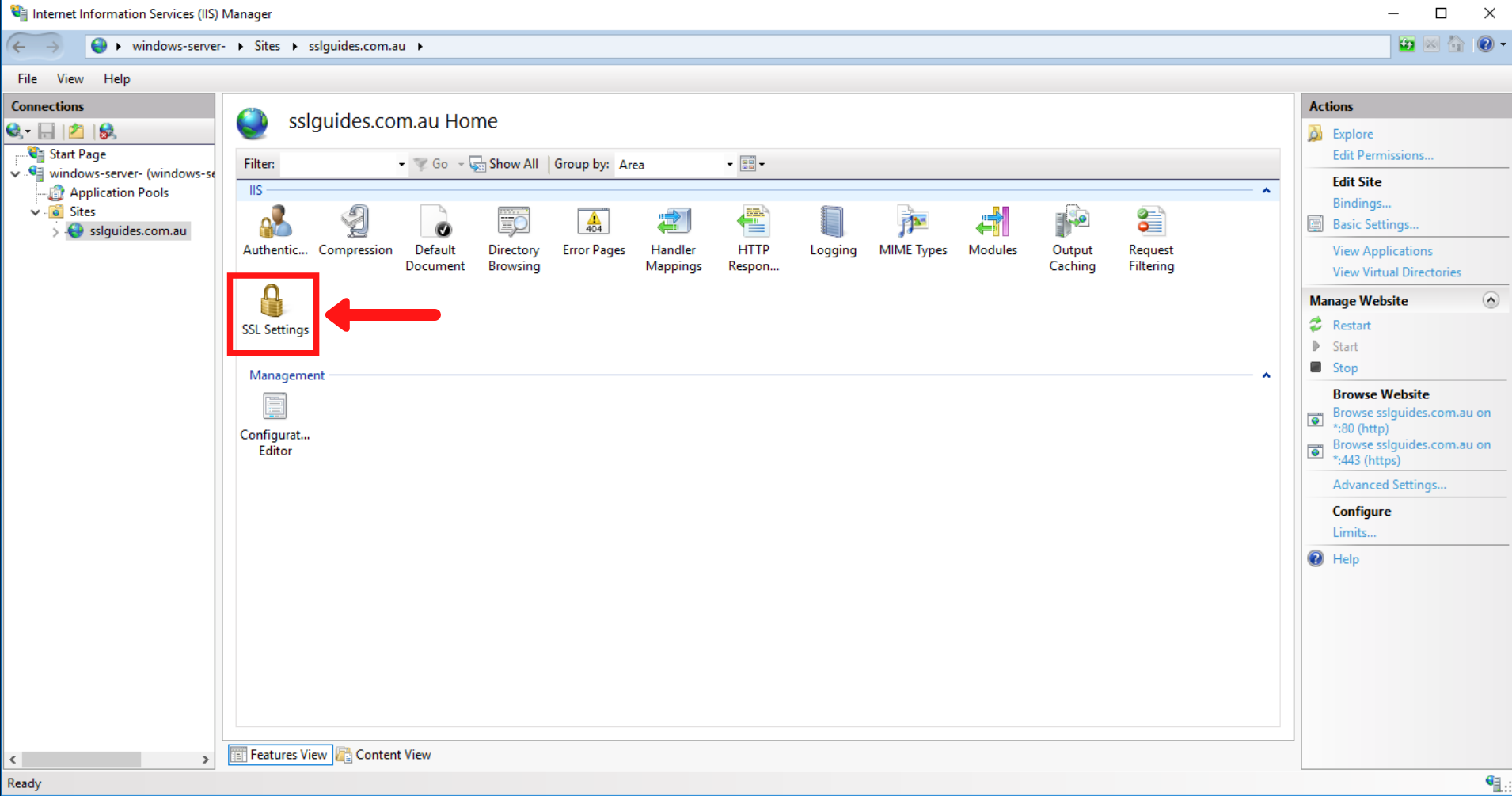 Micrsoft IIS-10 SSL Configuration and Installation Guide