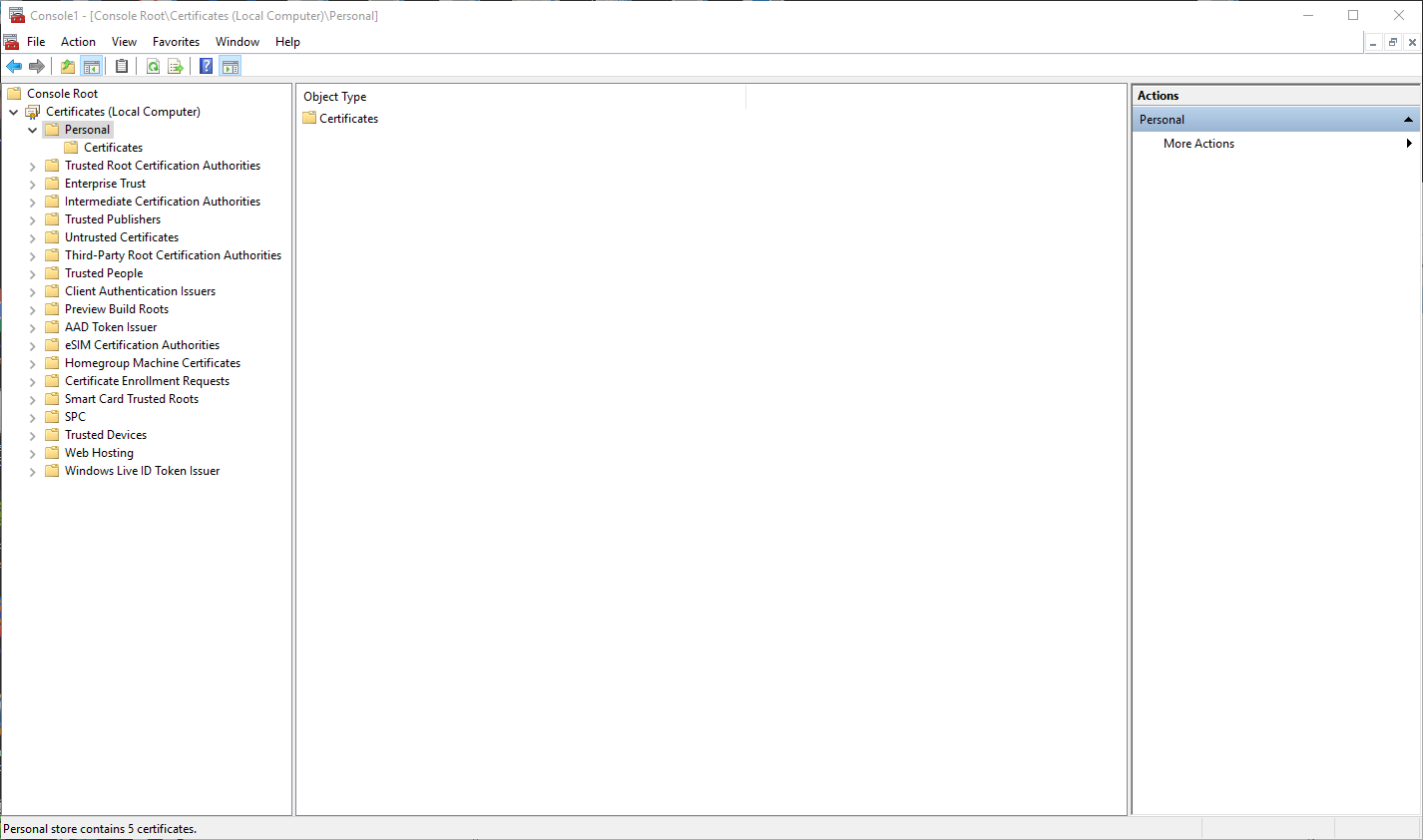 Create CSR and Key with Microsoft Management Console (MMC)