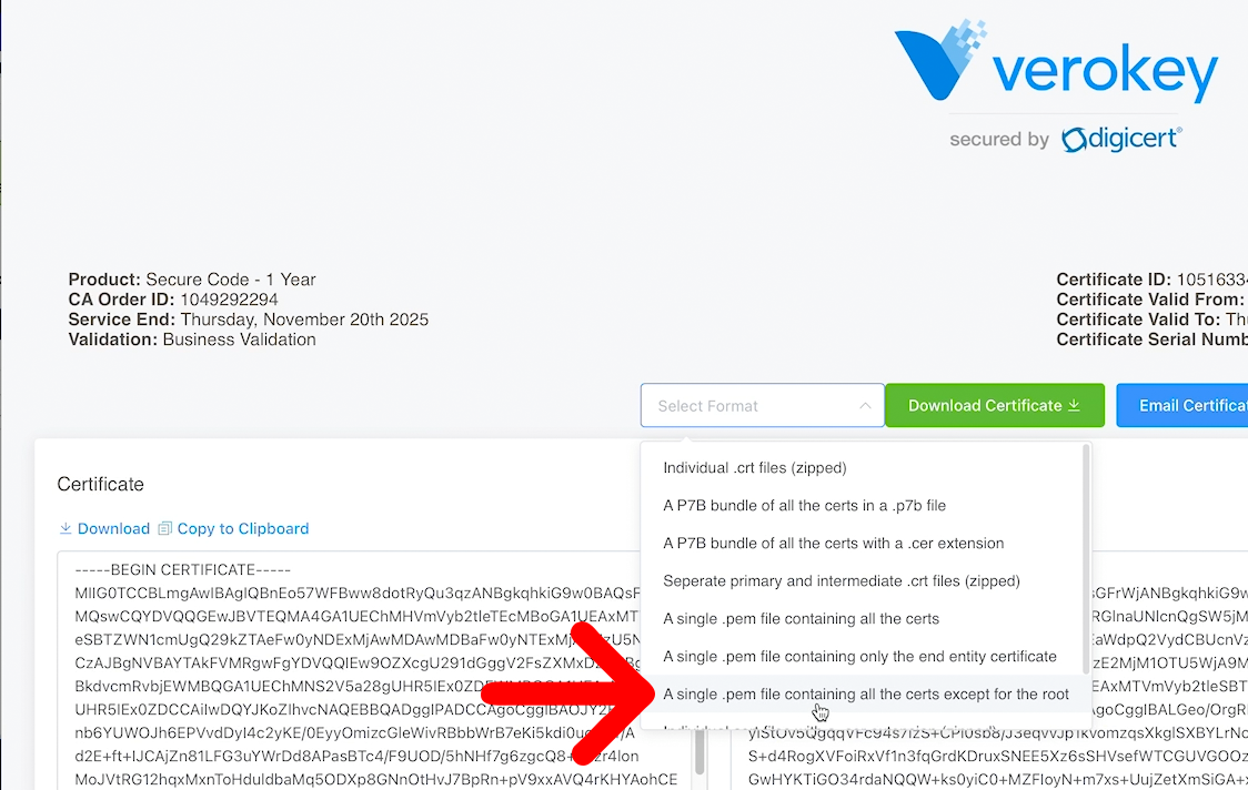 Setup Microsoft Azure Key Vault with Verokey/DigiCert Code Signing Certificate
