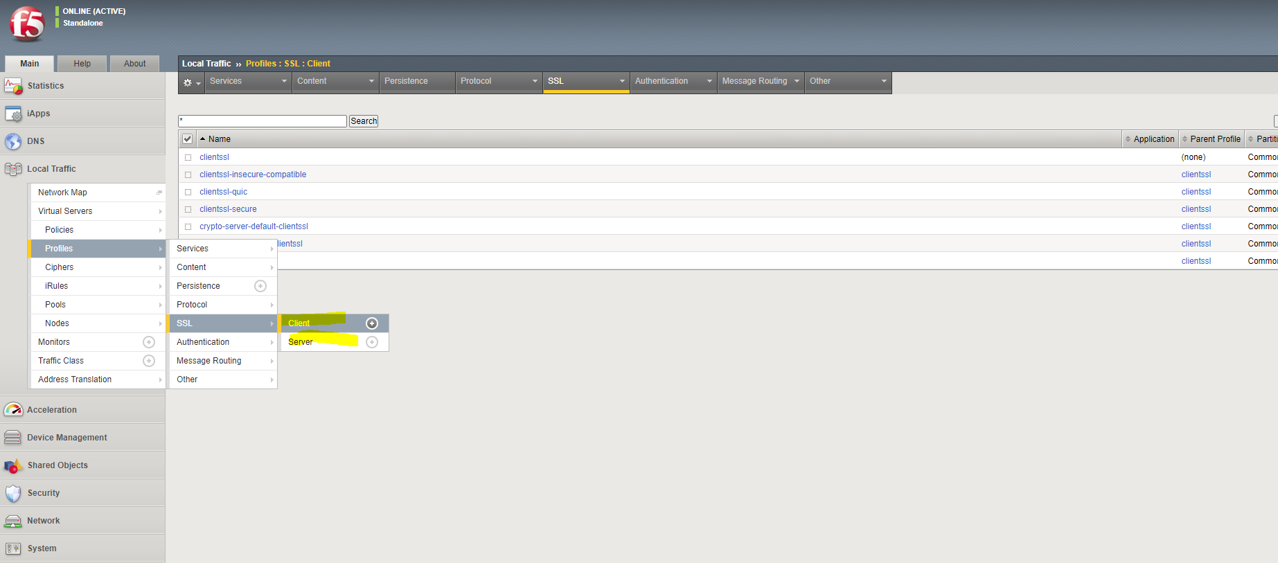 Setup SSL/TLS with F5 BigIP