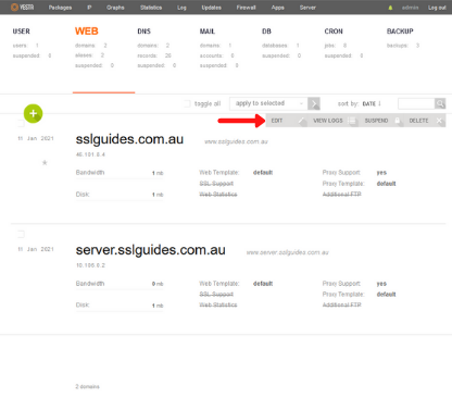 VestaCP SSL Configuration and Installation Guide